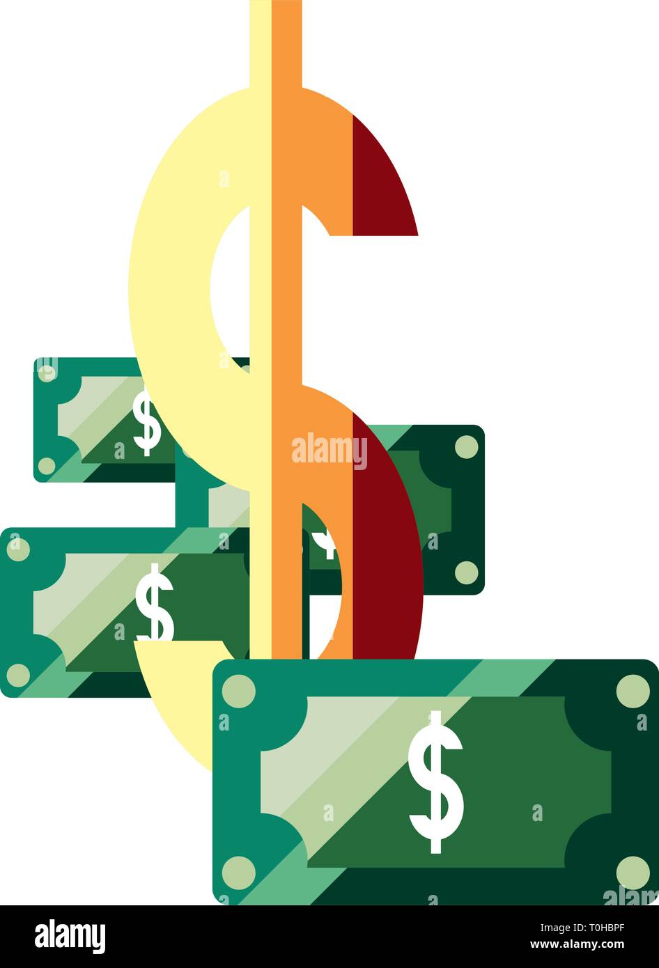 banknote money currency dollar symbol vector illustration Stock Vector ...