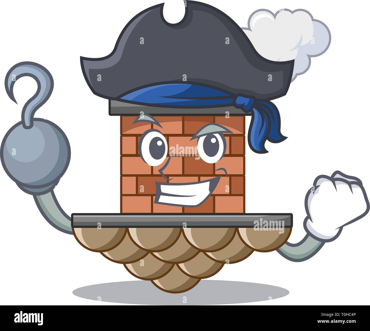 Pirate brick chimney in the shape mascot Stock Vector Image & Art - Alamy