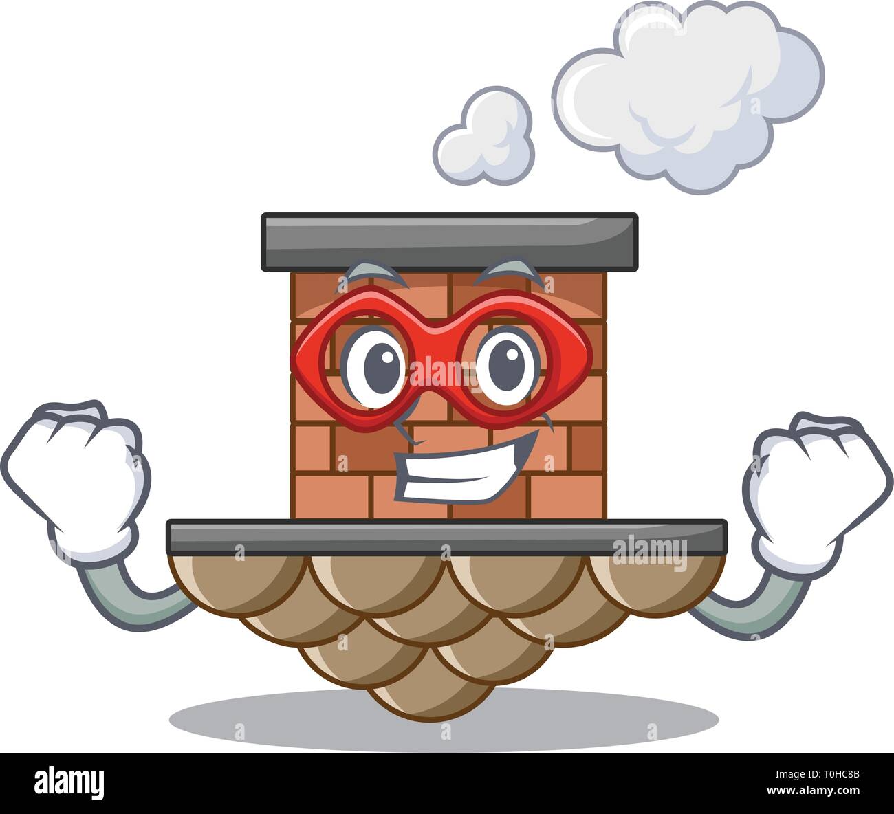 Super hero brick chimney isolated in the character Stock Vector Image ...