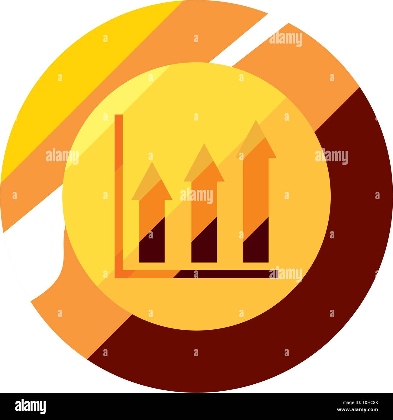 gold coin chart financial success vector illustration Stock Vector ...