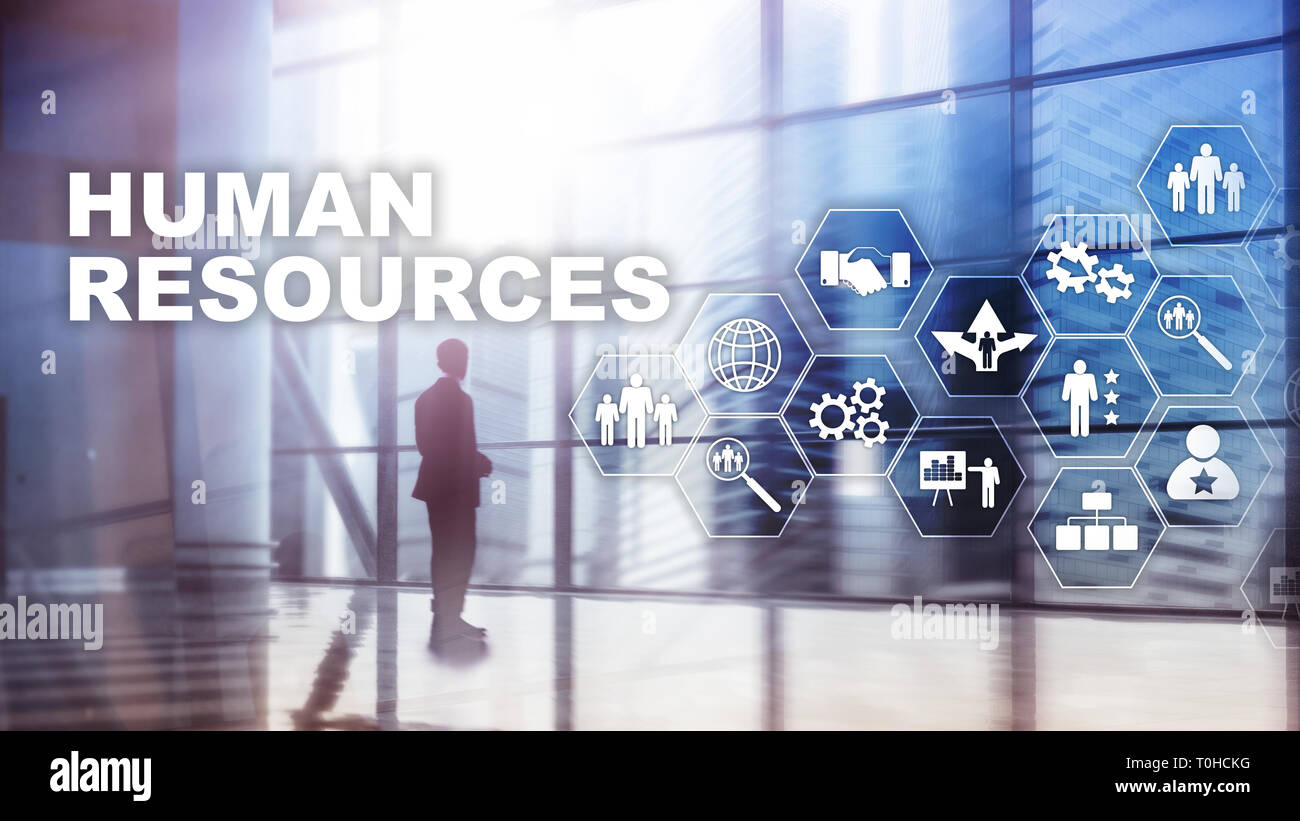 Human Resources HR management concept. Human resources pool, customer ...