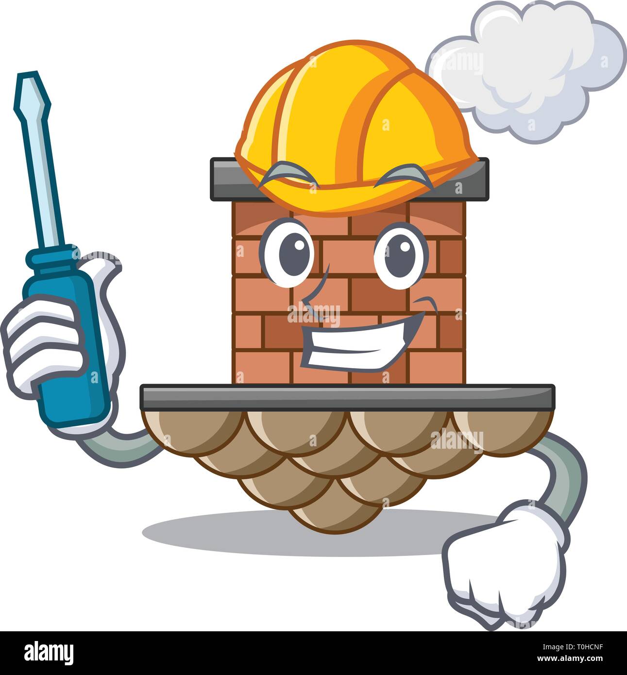 Automotive brick chimney next the cartoon roof Stock Vector Image & Art ...