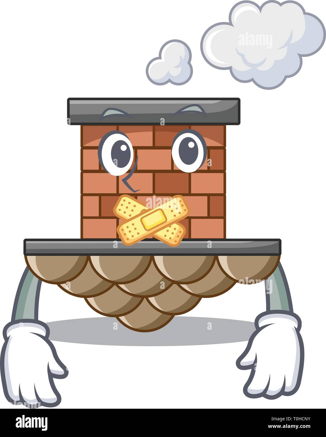 Silent brick chimney next the cartoon roof Stock Vector Image & Art - Alamy