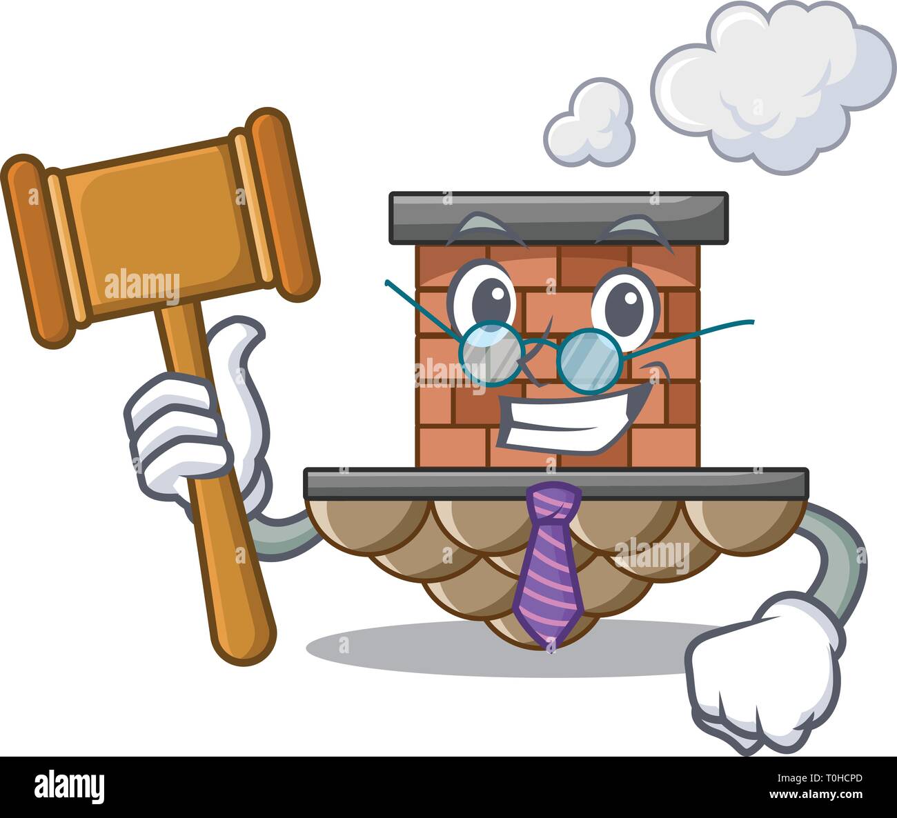 Judge brick chimney next the cartoon roof Stock Vector Image & Art - Alamy