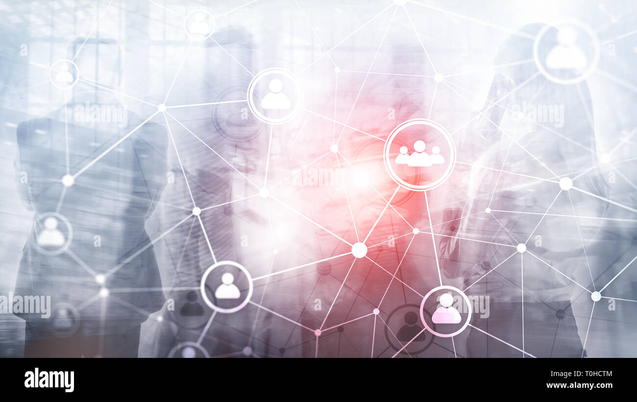 Double exposure people network structure HR - Human resources ...