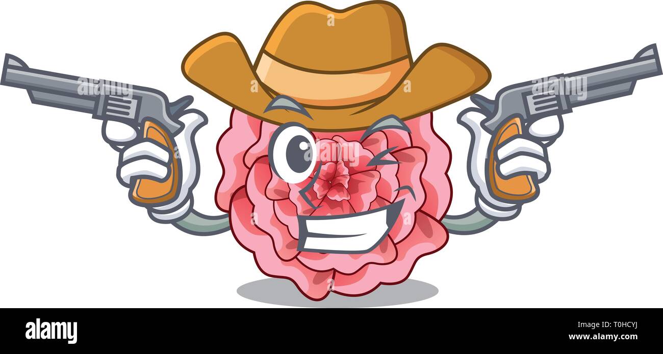 Cowboy carnation in the a character pot Stock Vector Image & Art - Alamy