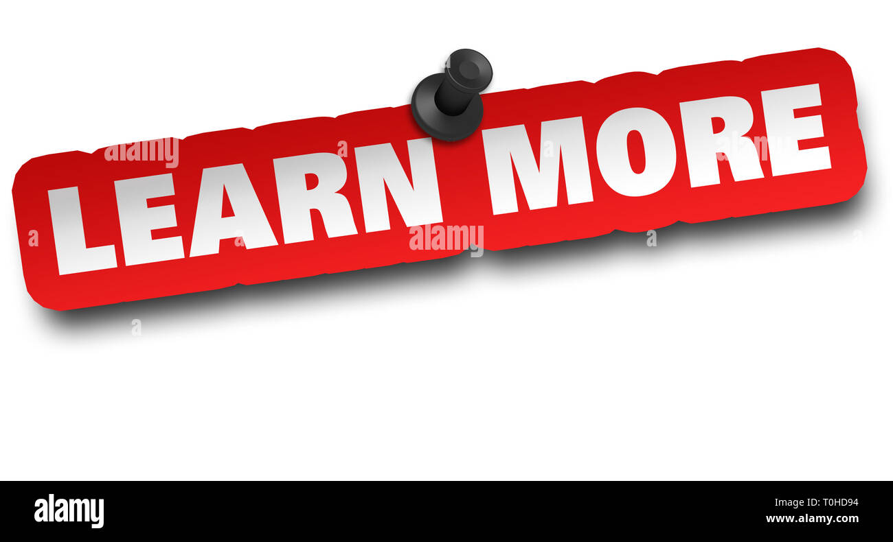 learn more concept 3d illustration isolated on white background Stock ...