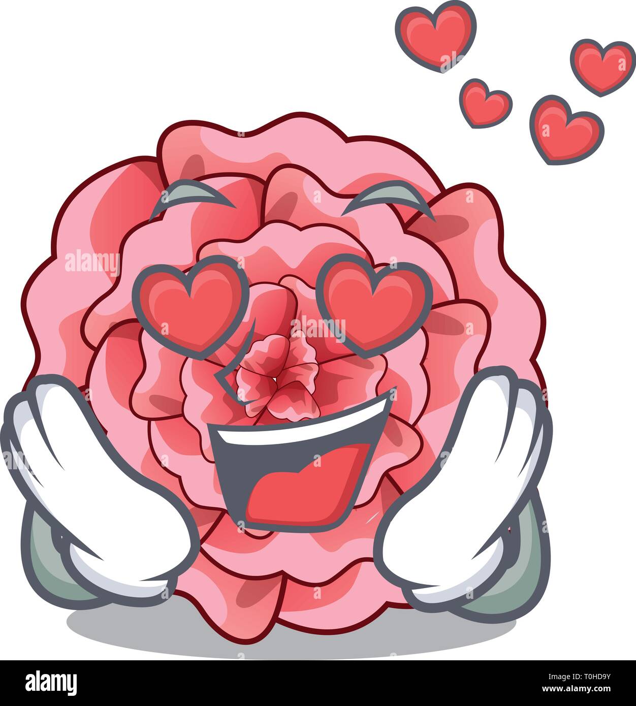 In love carnations flower isolated with the cartoon Stock Vector Image ...