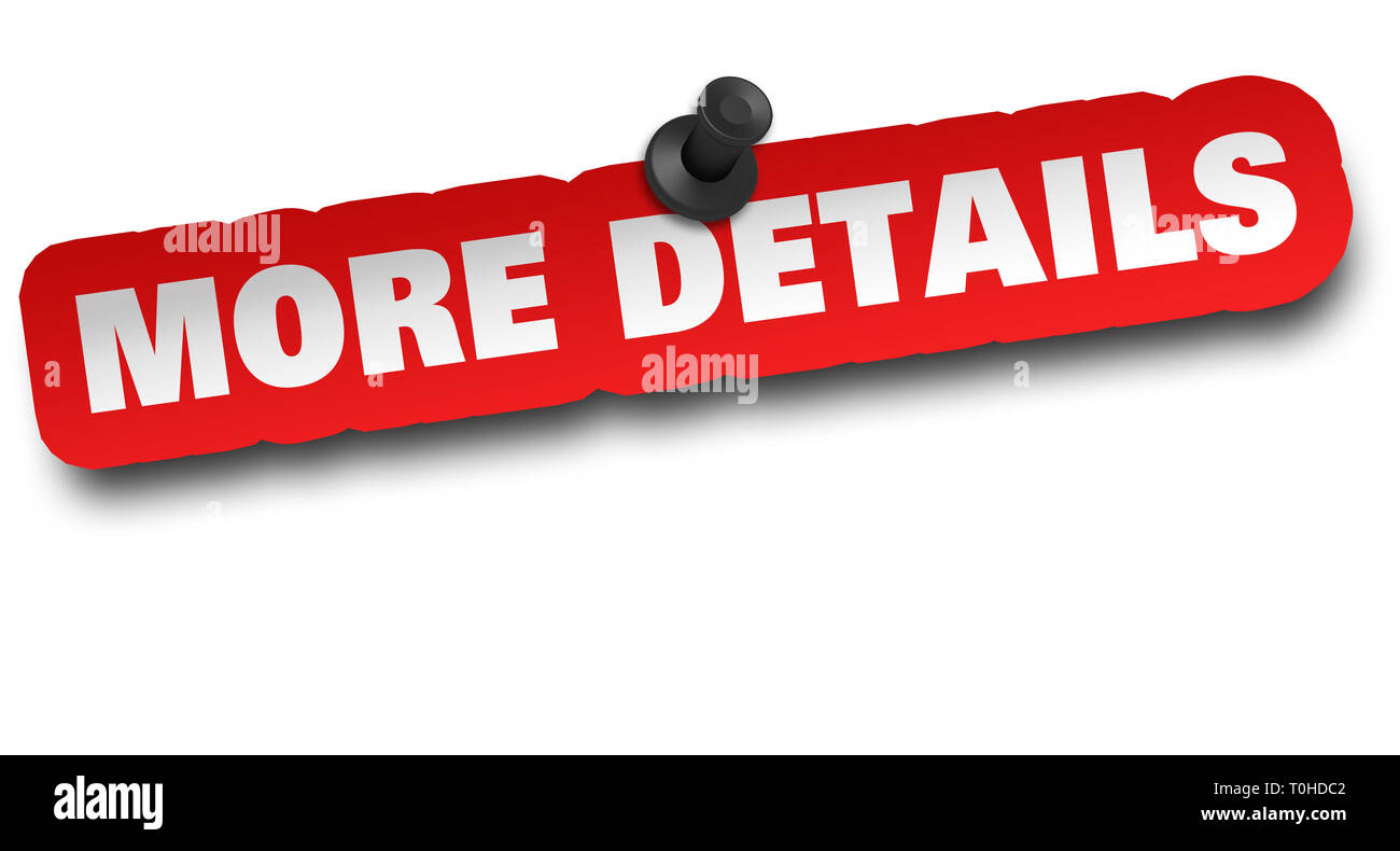 more details concept 3d illustration isolated on white background Stock ...