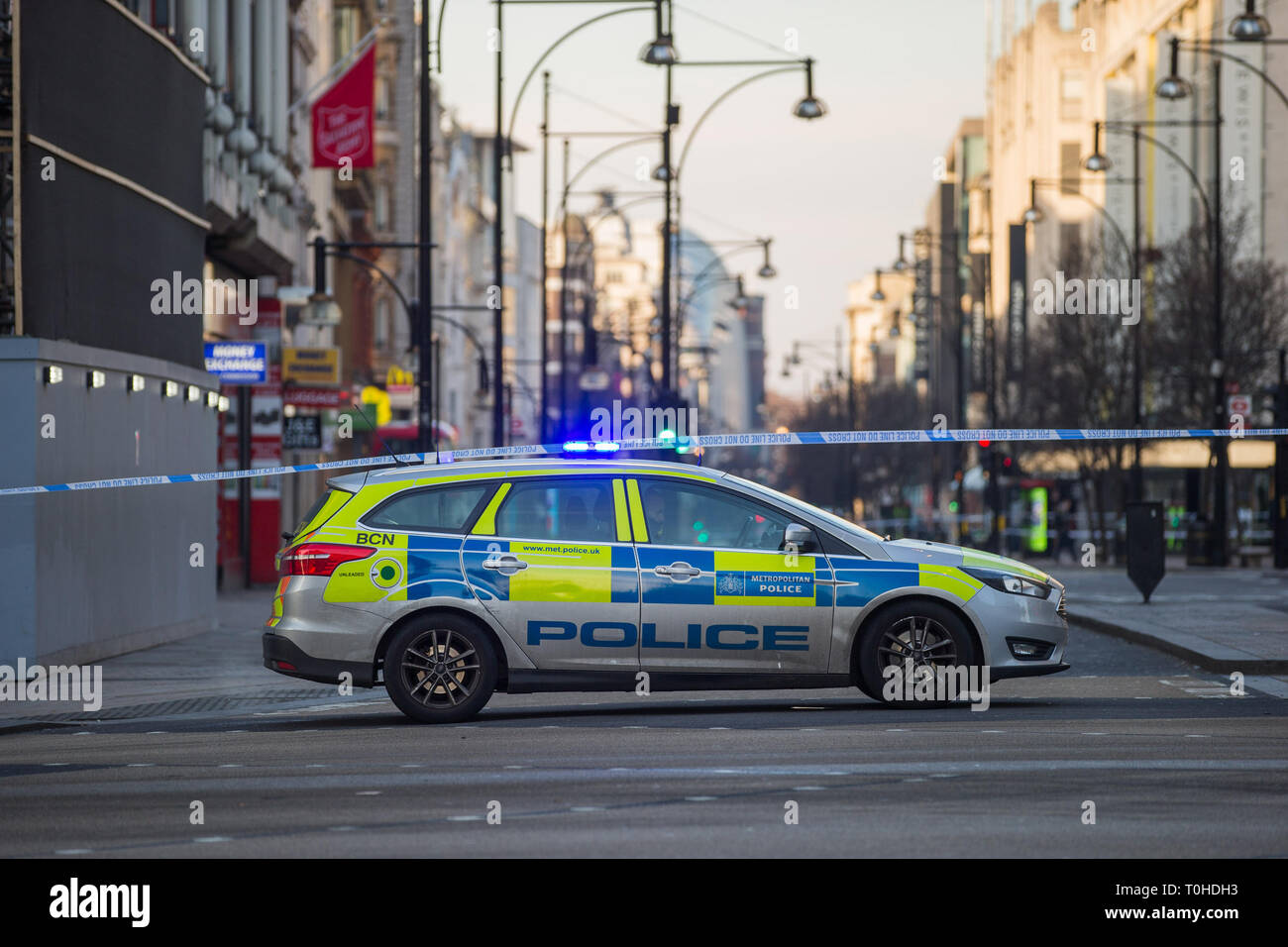 Crime scene at London's Oxford Street where three people were stabbed ...