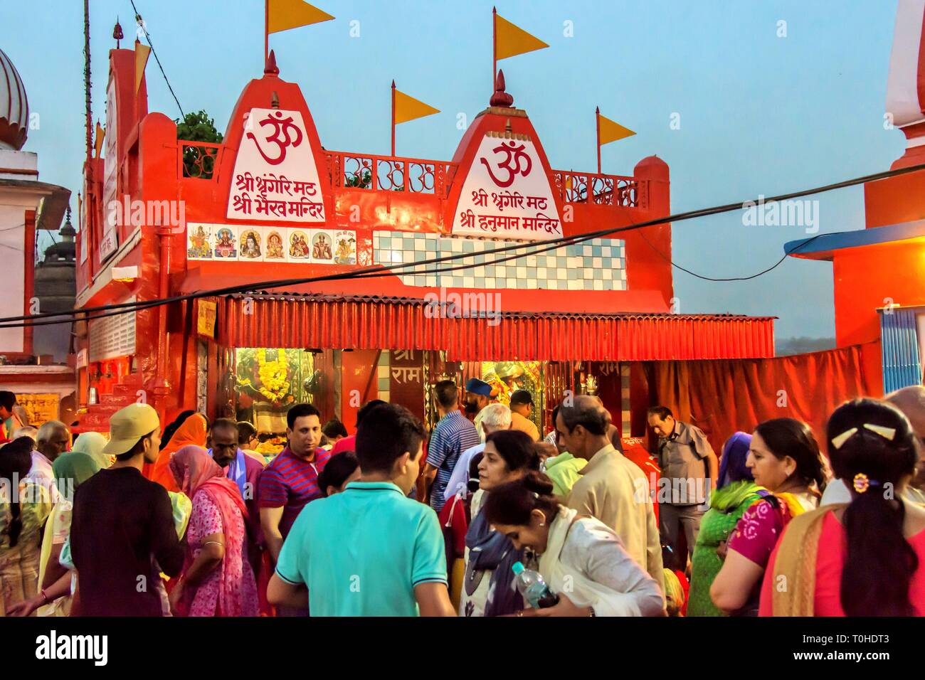 Ganga ghat temple, Har Ki Pauri, Haridwar, Uttarakhand, India, Asia ...