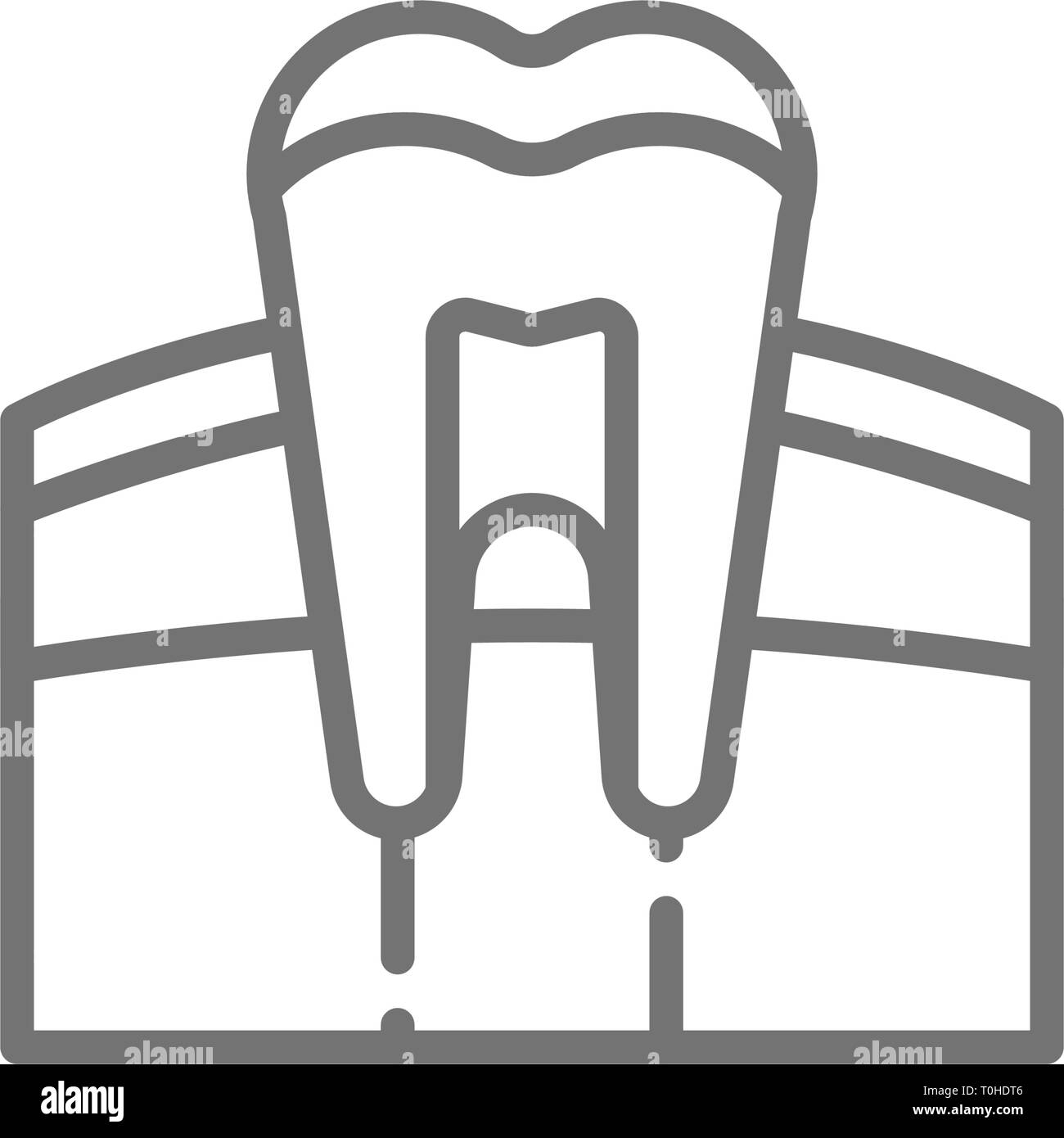 Tooth, gum, dentist, human organ line icon Stock Vector Image & Art - Alamy