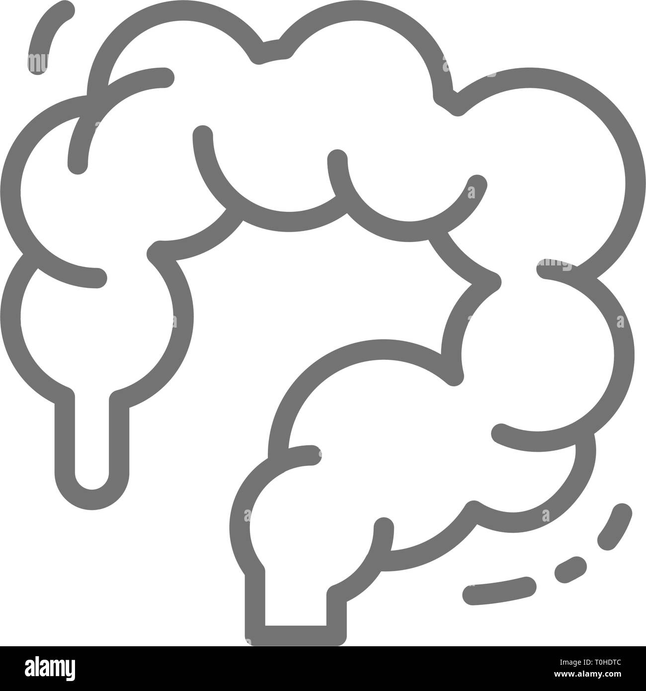 Intestinal tract, colon, intestines, human organ line icon Stock Vector ...