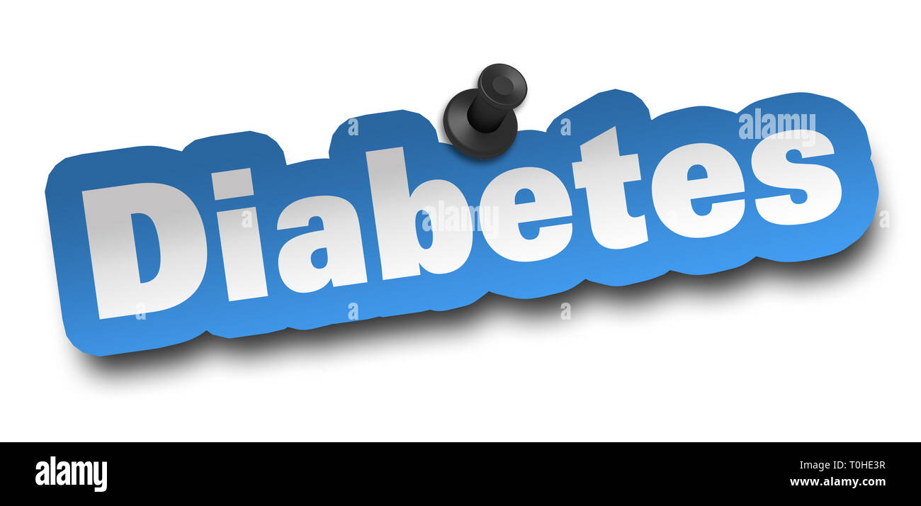 diabetes concept 3d illustration isolated on white background Stock ...