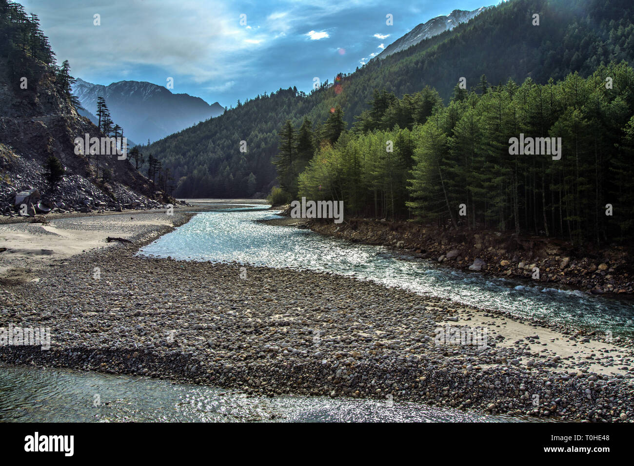 Bhagirathi River, Harsil, Uttarakhand, India, Asia Stock Photo - Alamy