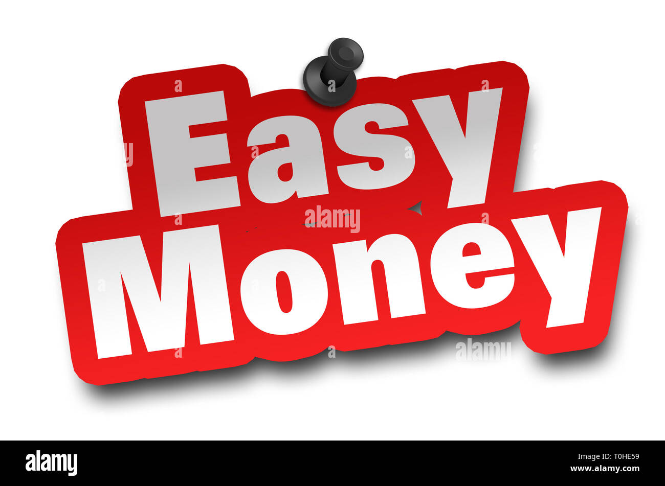 easy money concept 3d illustration isolated on white background Stock ...