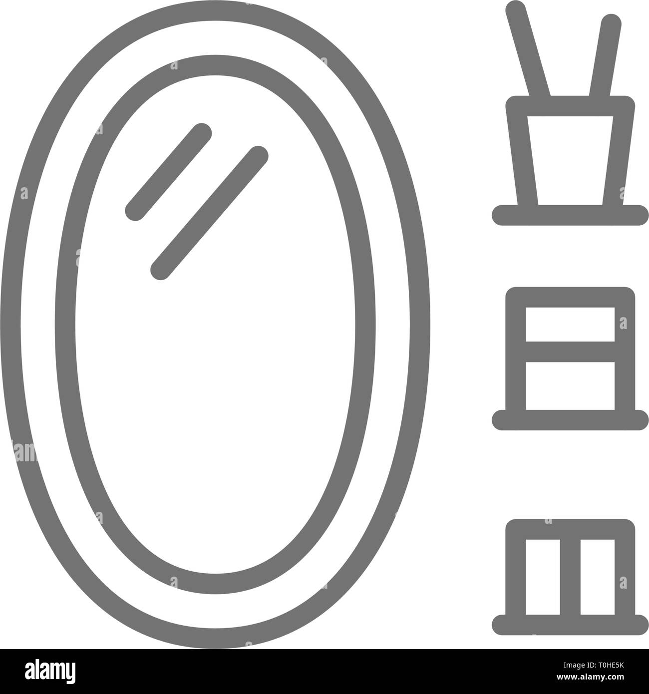 Oval mirror decoration Stock Vector Images - Alamy