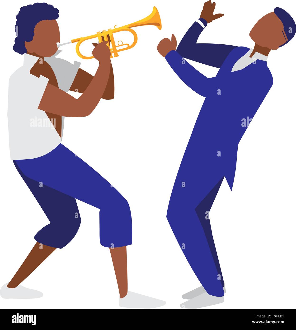 couple of musicians characters vector illustration design Stock Vector ...