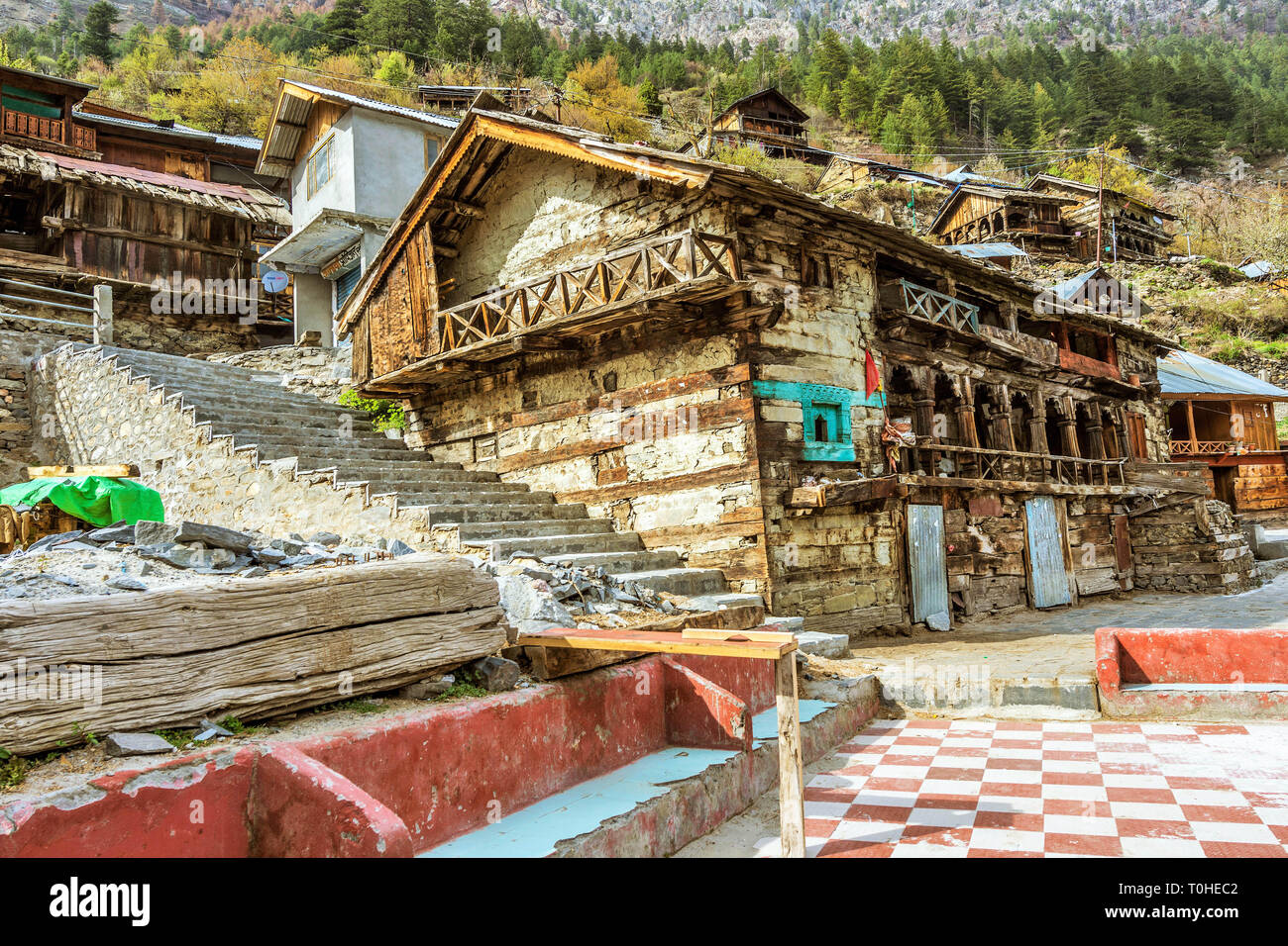 Mukhba village, Harsil, Uttarakhand, India, Asia Stock Photo - Alamy