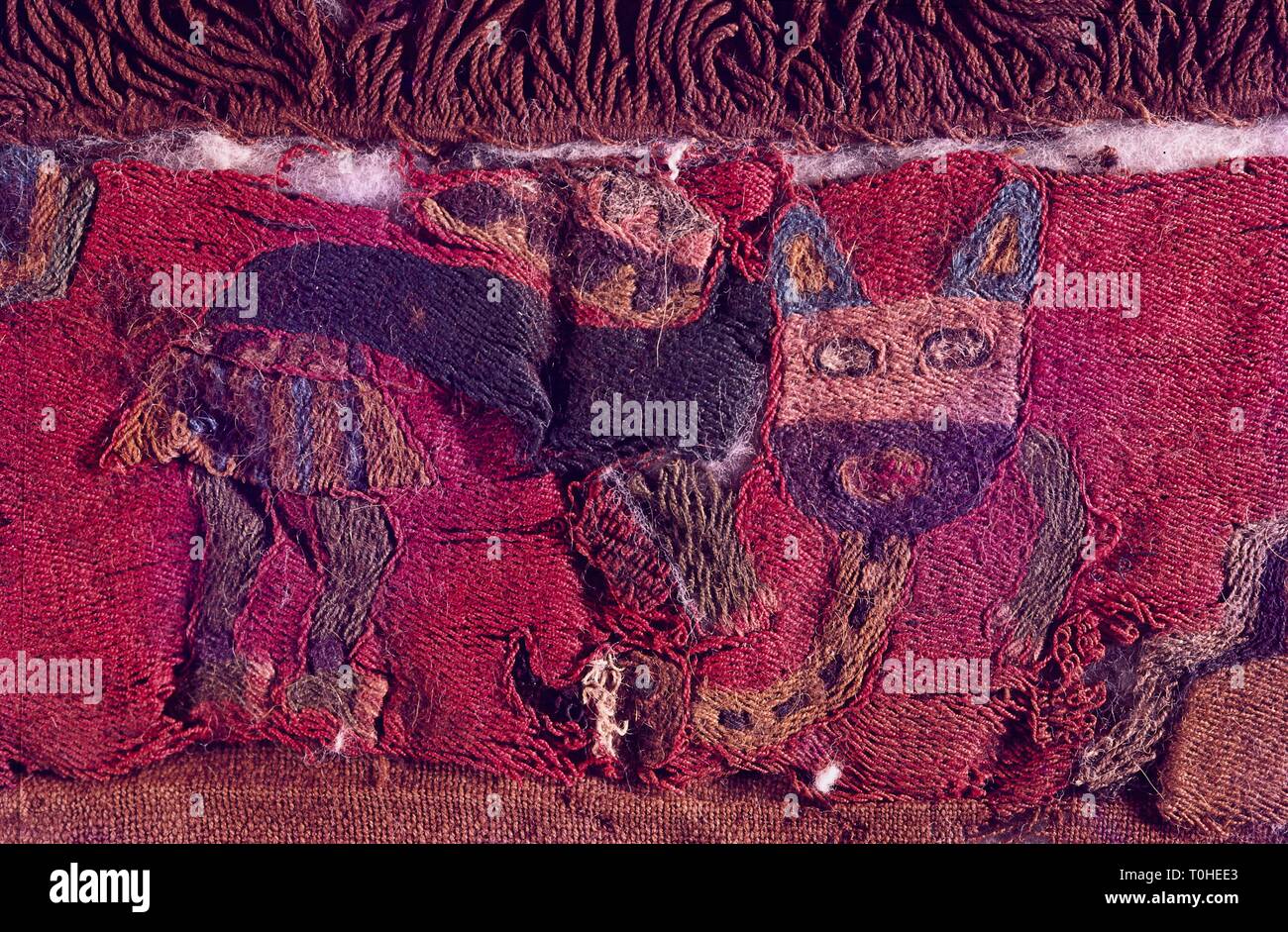 Textiles, Paracas Culture, Peru, 2015. Creator: Luis Rosendo Stock ...