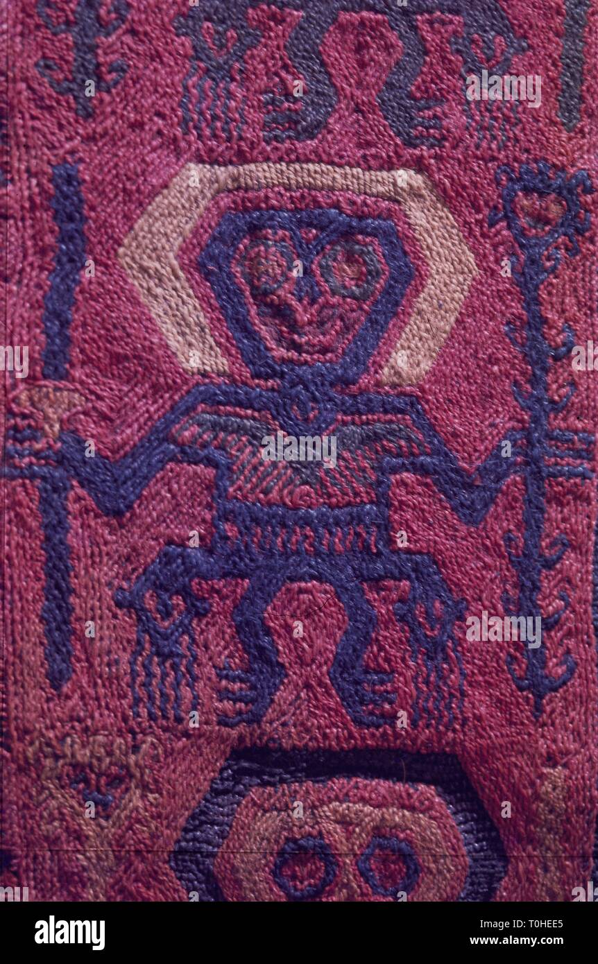 Textiles, Paracas Culture, Peru, 2015. Creator: Luis Rosendo Stock ...