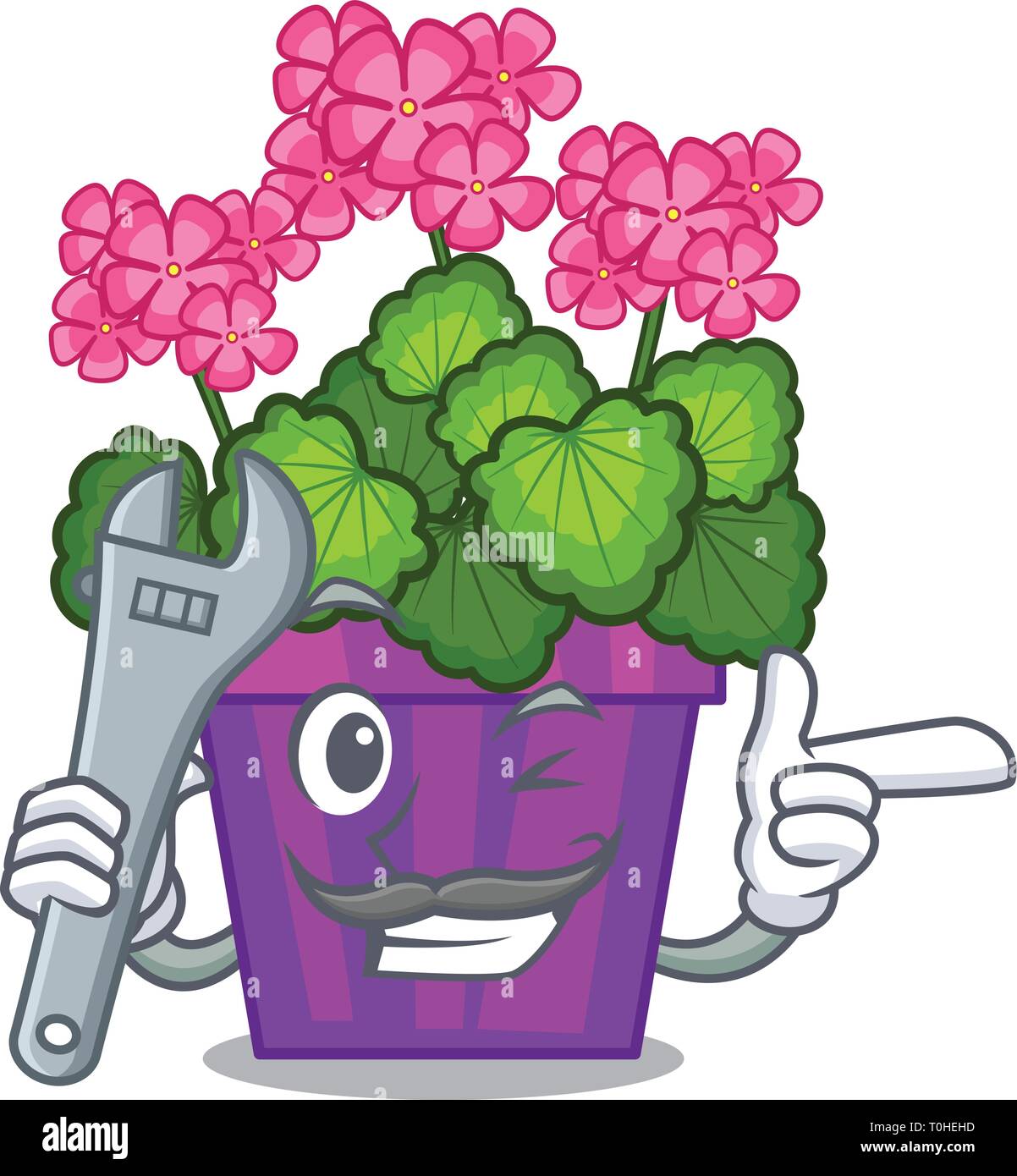 Mechanic geranium flowers in the cartoon shape Stock Vector Image & Art ...