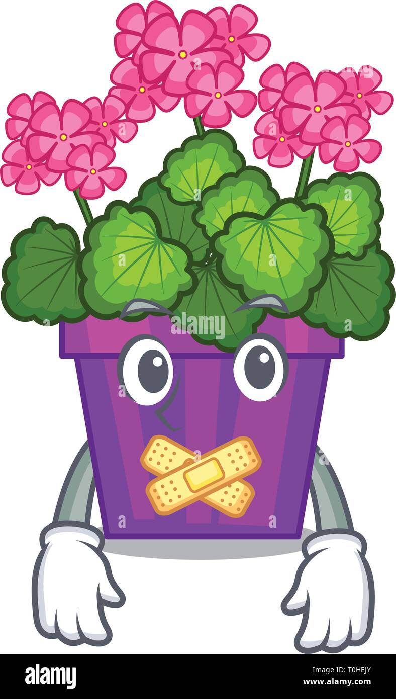 Silent geranium flowers in the cartoon shape Stock Vector Image & Art ...