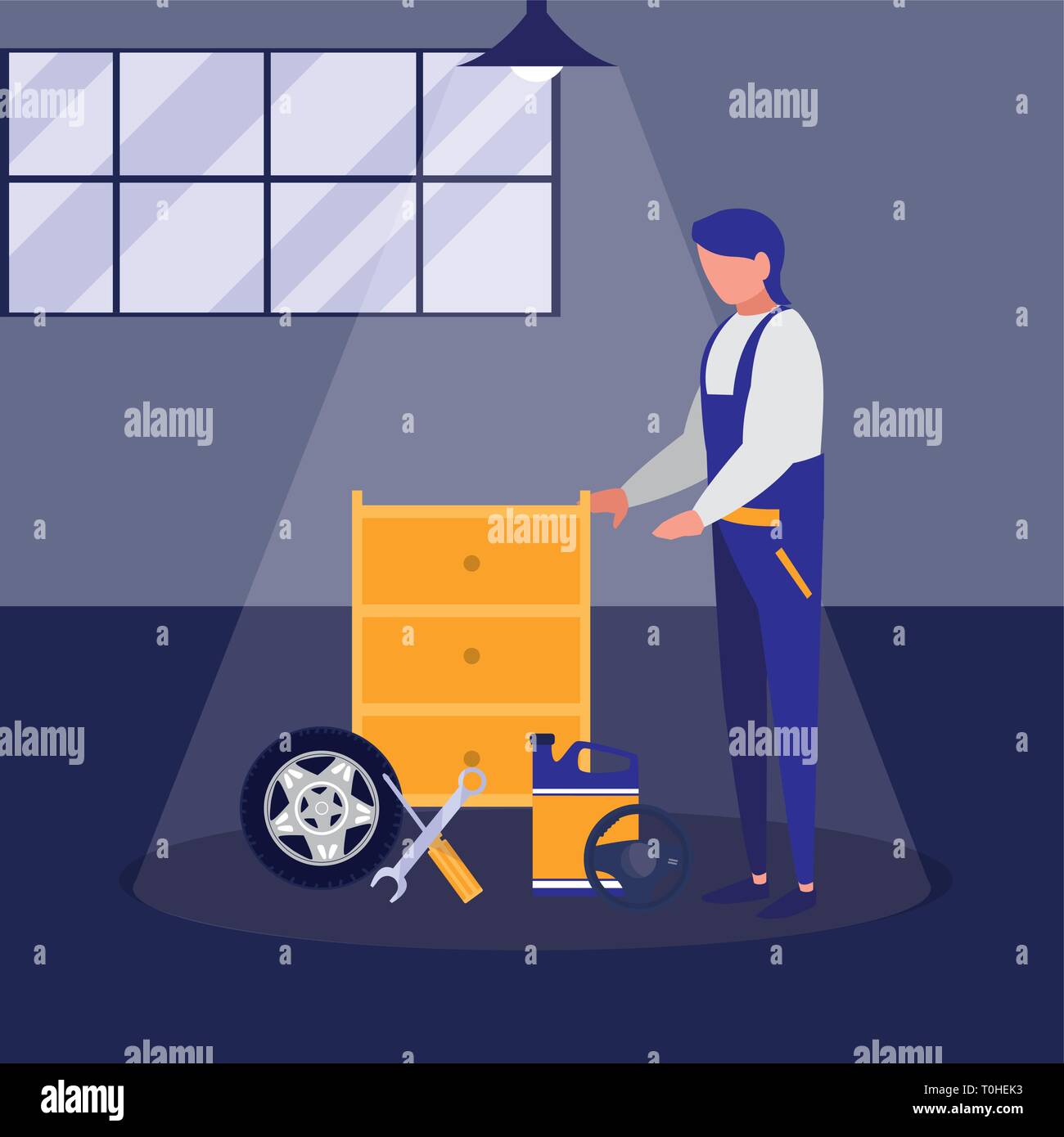 Cartoon illustration man workman pneumatic hi-res stock photography and ...