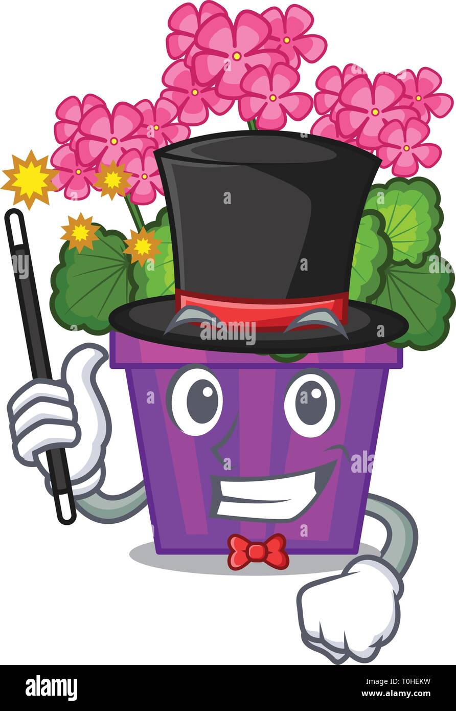 Magician geranium flowers in the cartoon shape Stock Vector Image & Art ...
