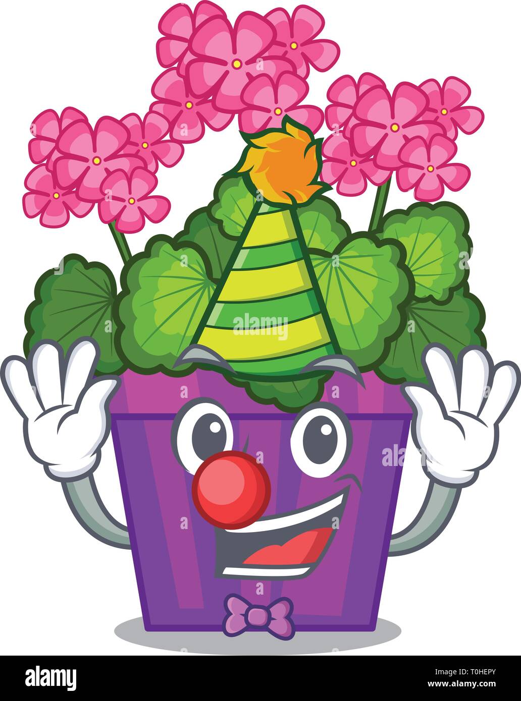 Blooming geraniums Stock Vector Images - Alamy