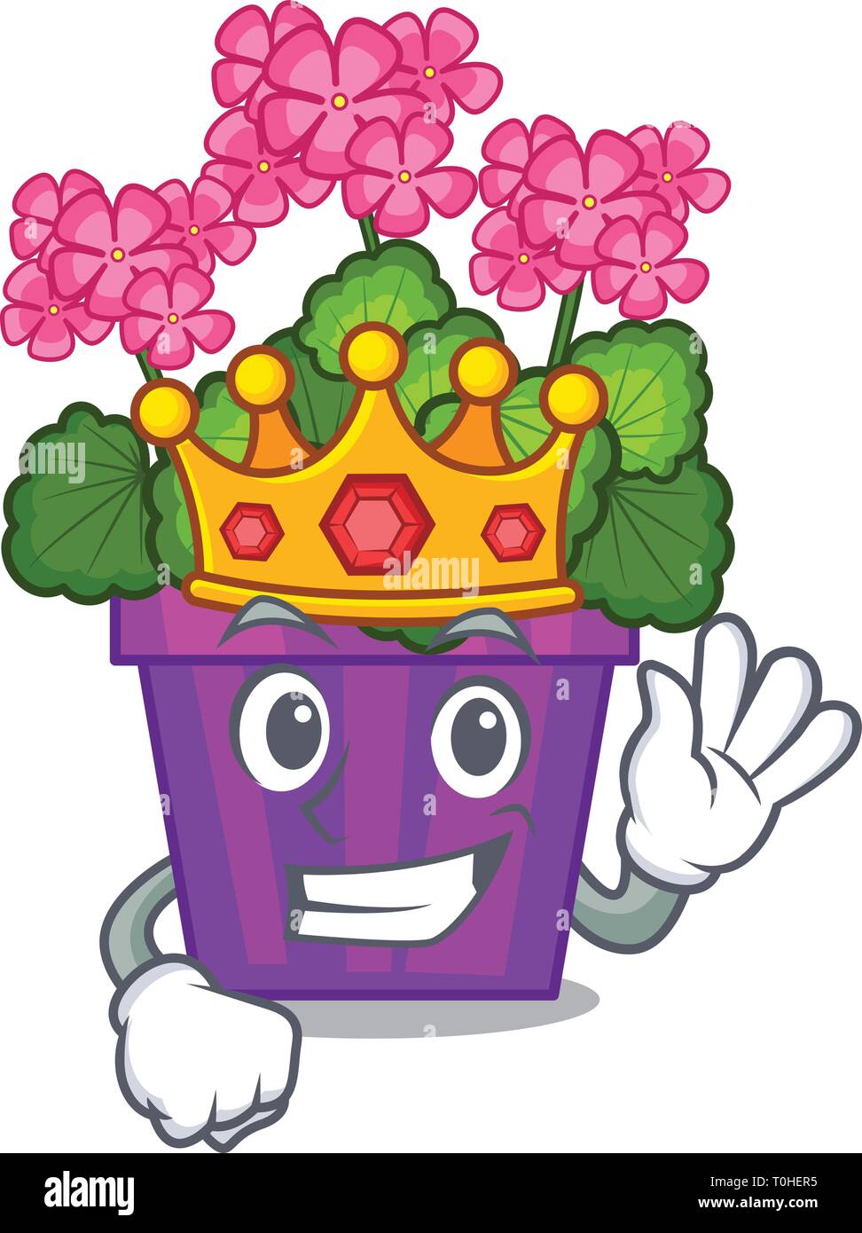 King geranium flowers in the cartoon shape Stock Vector Image & Art - Alamy