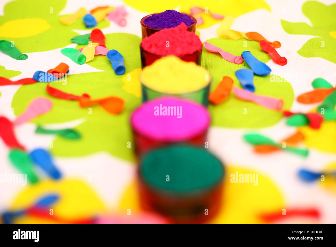 Picture of organic holi color and water balloons for holi festival ...