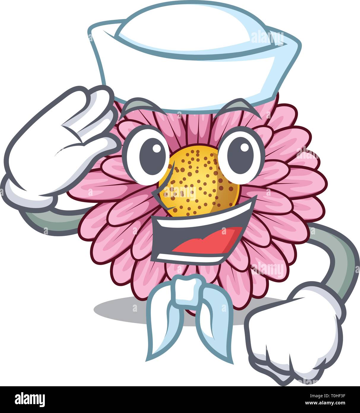 Sailor gerbera flower pot above character table Stock Vector Image ...