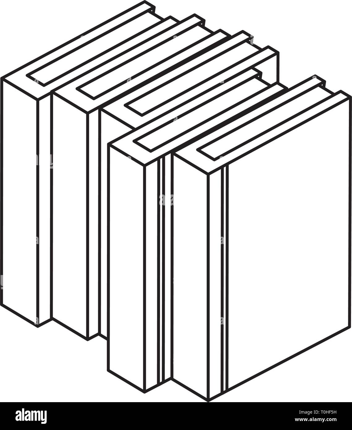 pile text books isolated icons vector illustration design Stock Vector ...