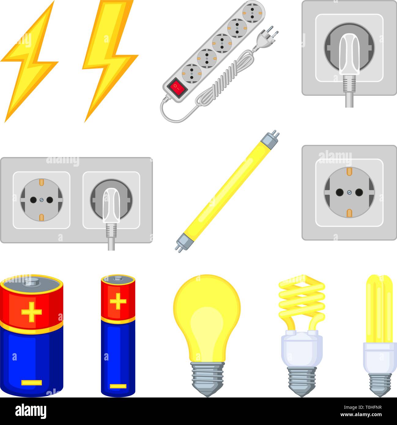 Cartoon electric lightning bolt hi-res stock photography and images - Alamy