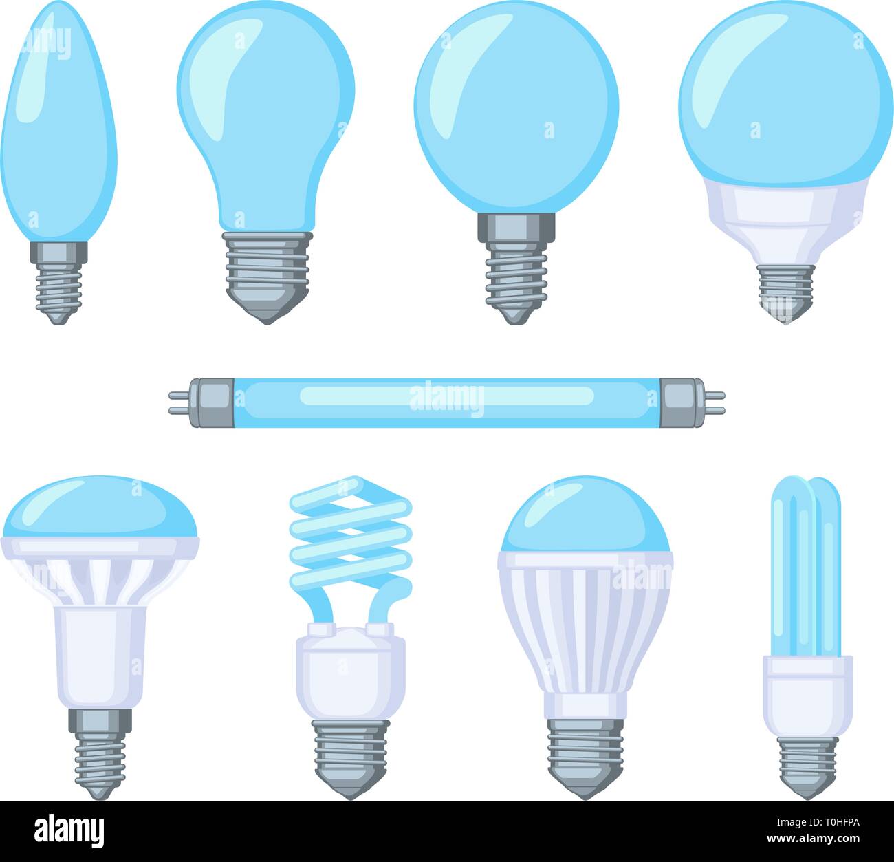 Cartoon Fluorescent Light Bulbs