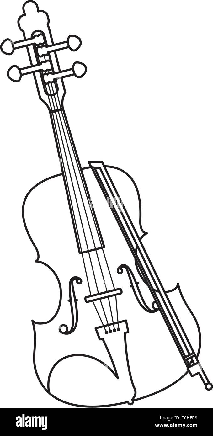 fiddle instrument musical icon vector illustration design Stock Vector ...