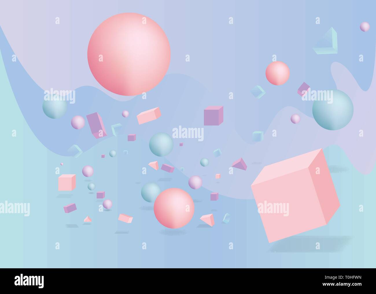 3d figures realistic vector primitives composition abstract minimalism ...