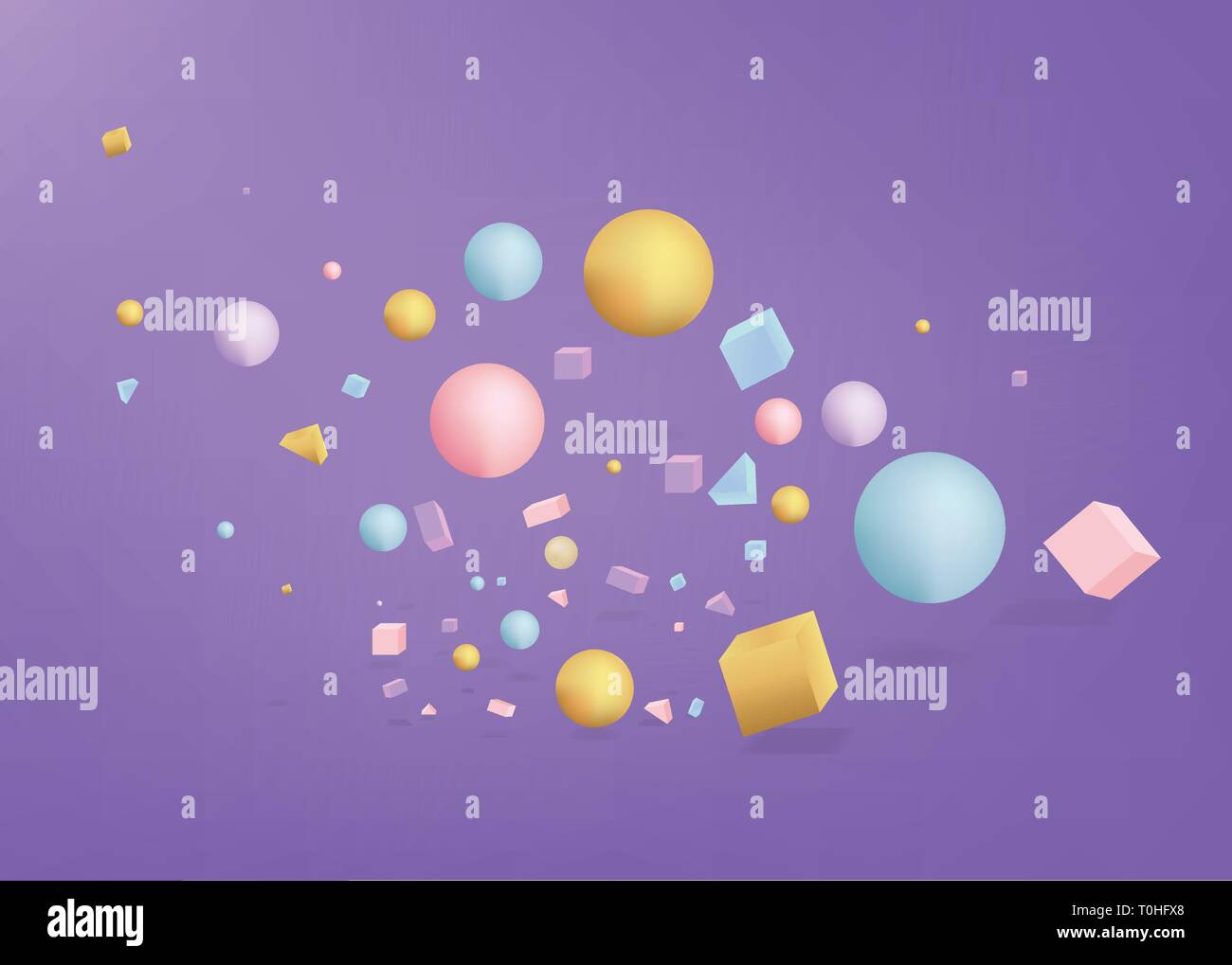 3d figures realistic vector primitives composition abstract minimalism ...