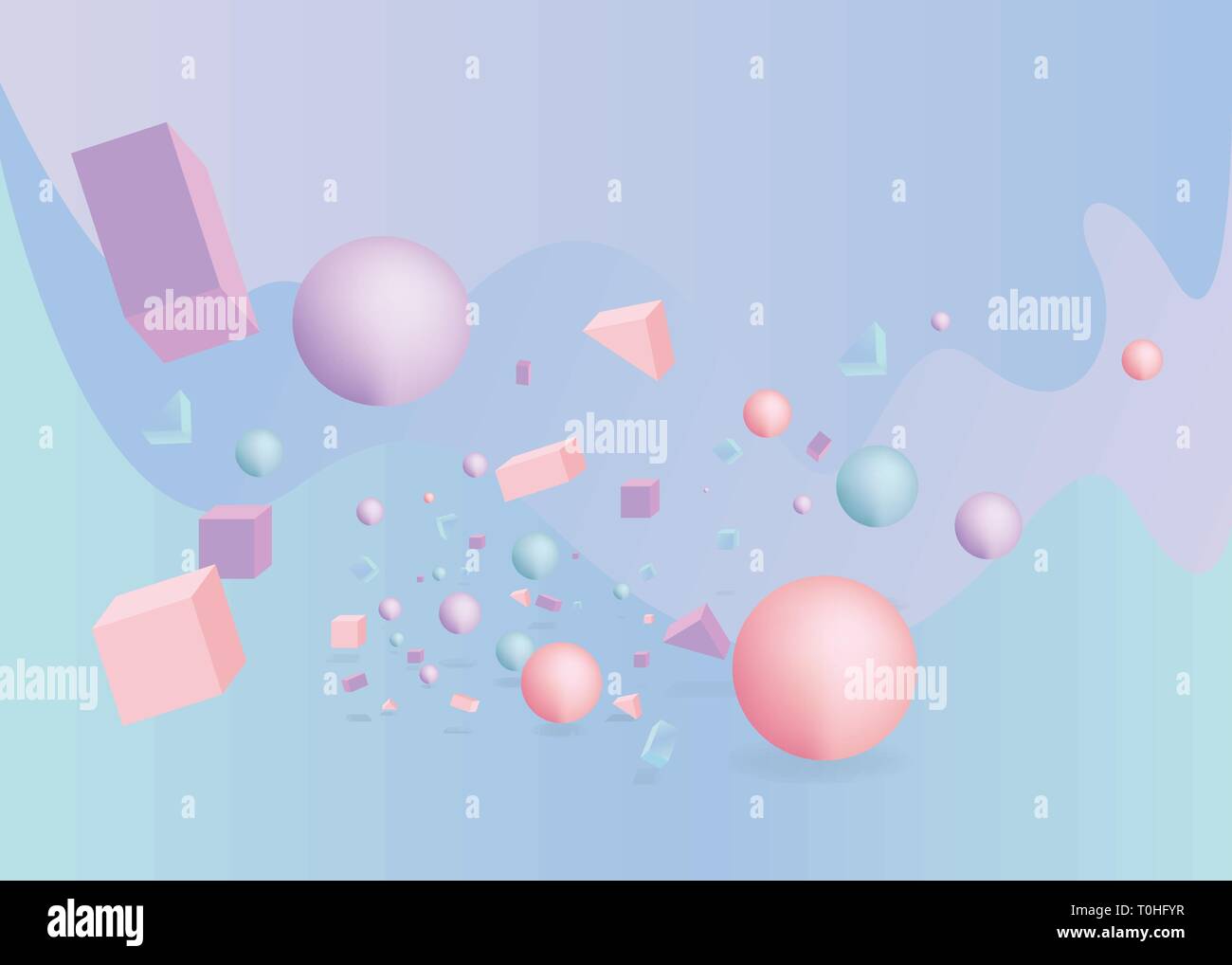 3d figures realistic vector primitives composition abstract minimalism ...