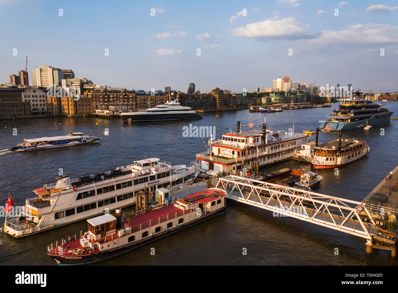 England, London, Docklands Skyline and River Thames Stock Photo - Alamy