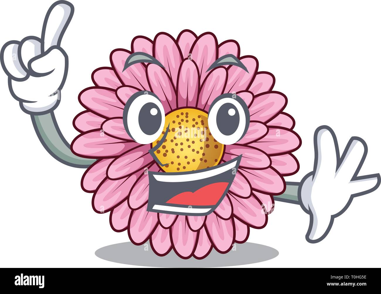 Finger gerbera flowers in the cartoon shape Stock Vector Image & Art ...