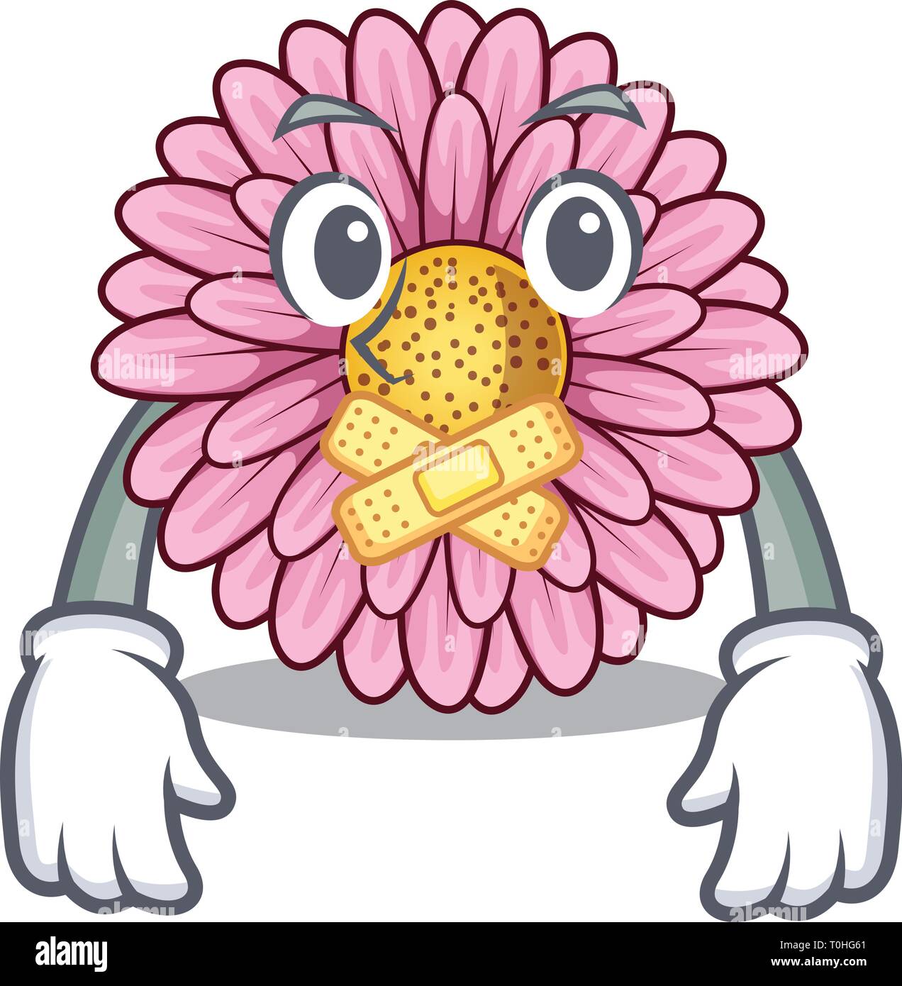 Silent gerbera flowers in the cartoon shape Stock Vector Image & Art ...