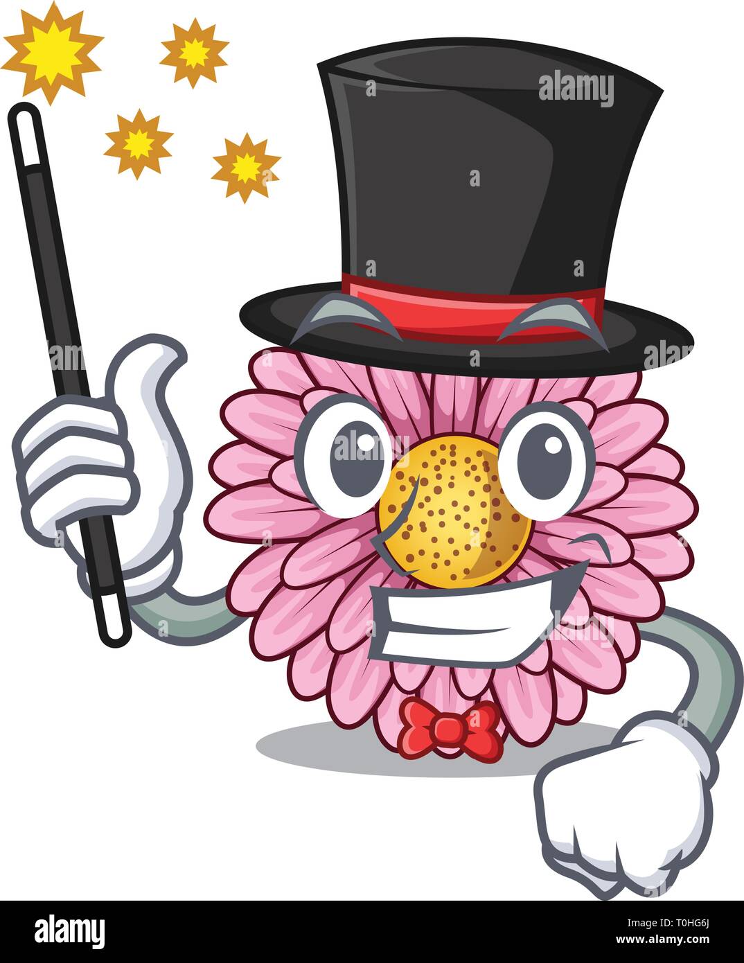 Magician gerbera flowers in the cartoon shape Stock Vector Image & Art ...