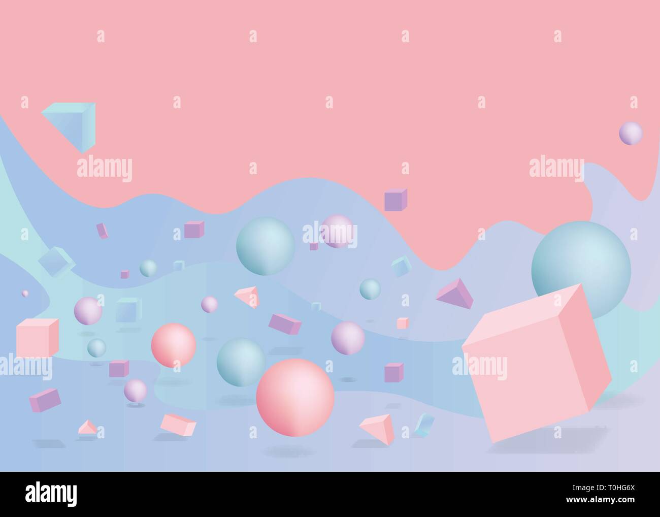 3d Figures Realistic Vector Primitives Composition Abstract Minimalism