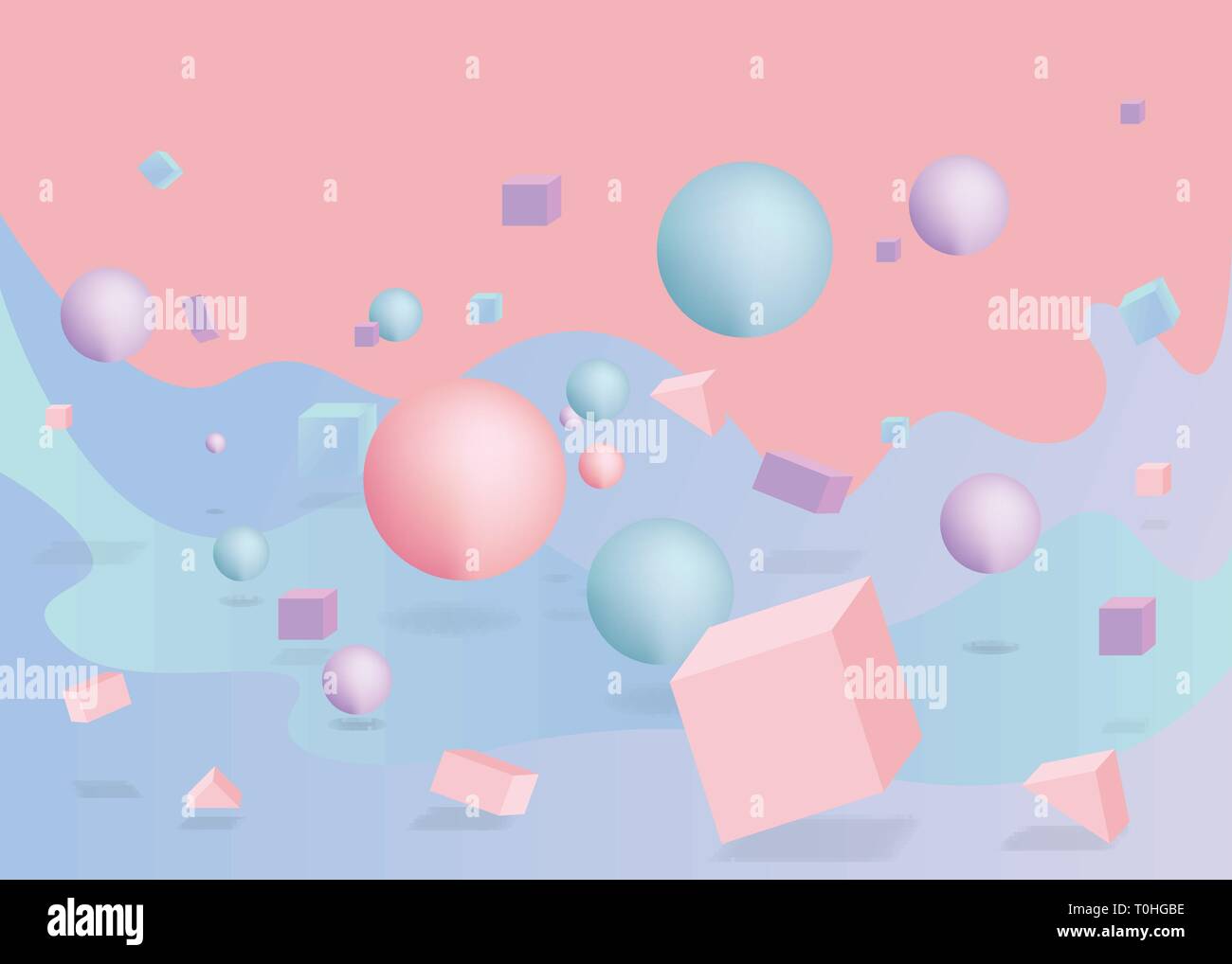 3d Figures Realistic Vector Primitives Composition Abstract Minimalism