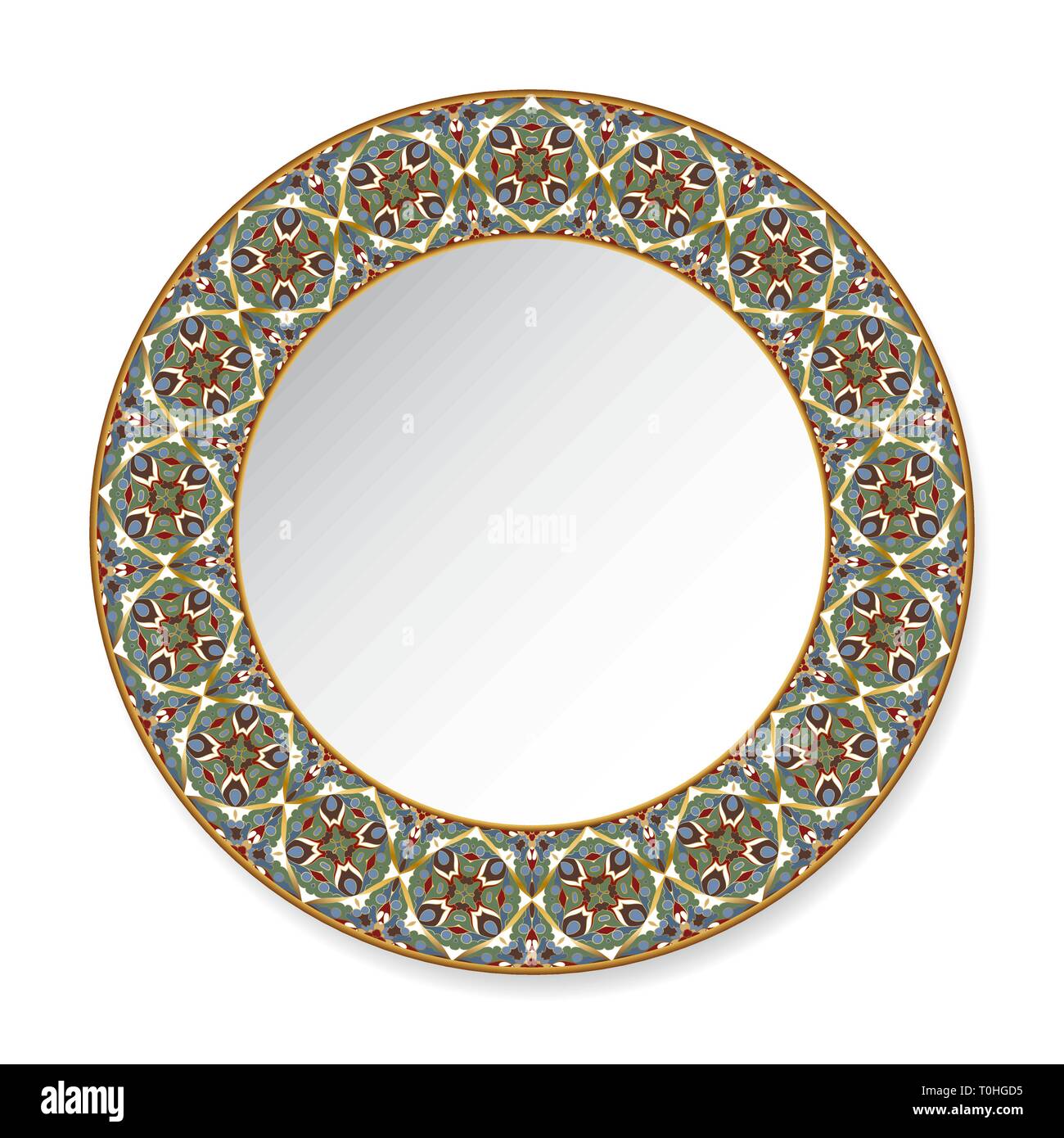 Colorful ceramic plate in Stock Vector Images - Alamy