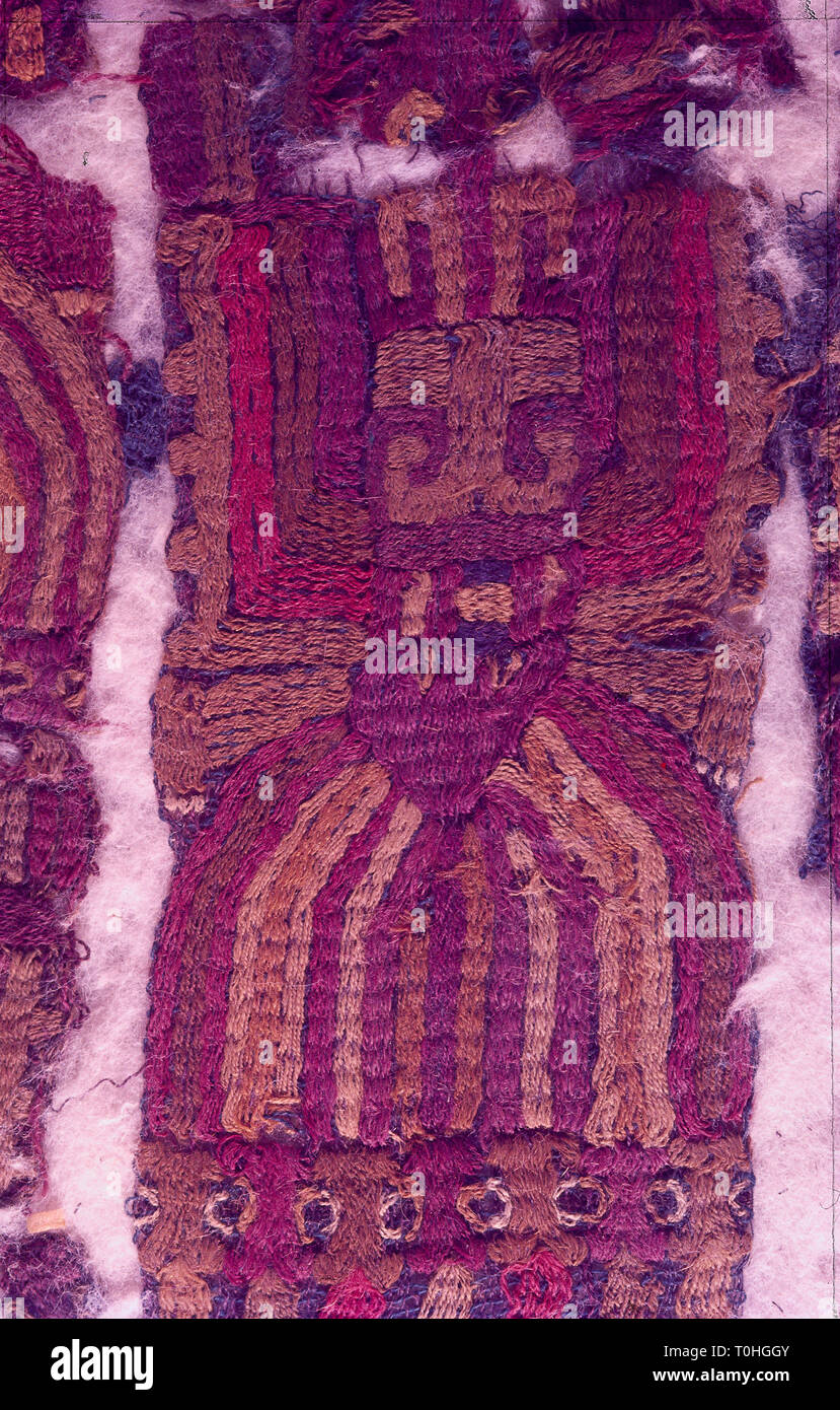 Textiles, Paracas Culture, Peru, 2015. Creator: Luis Rosendo Stock ...