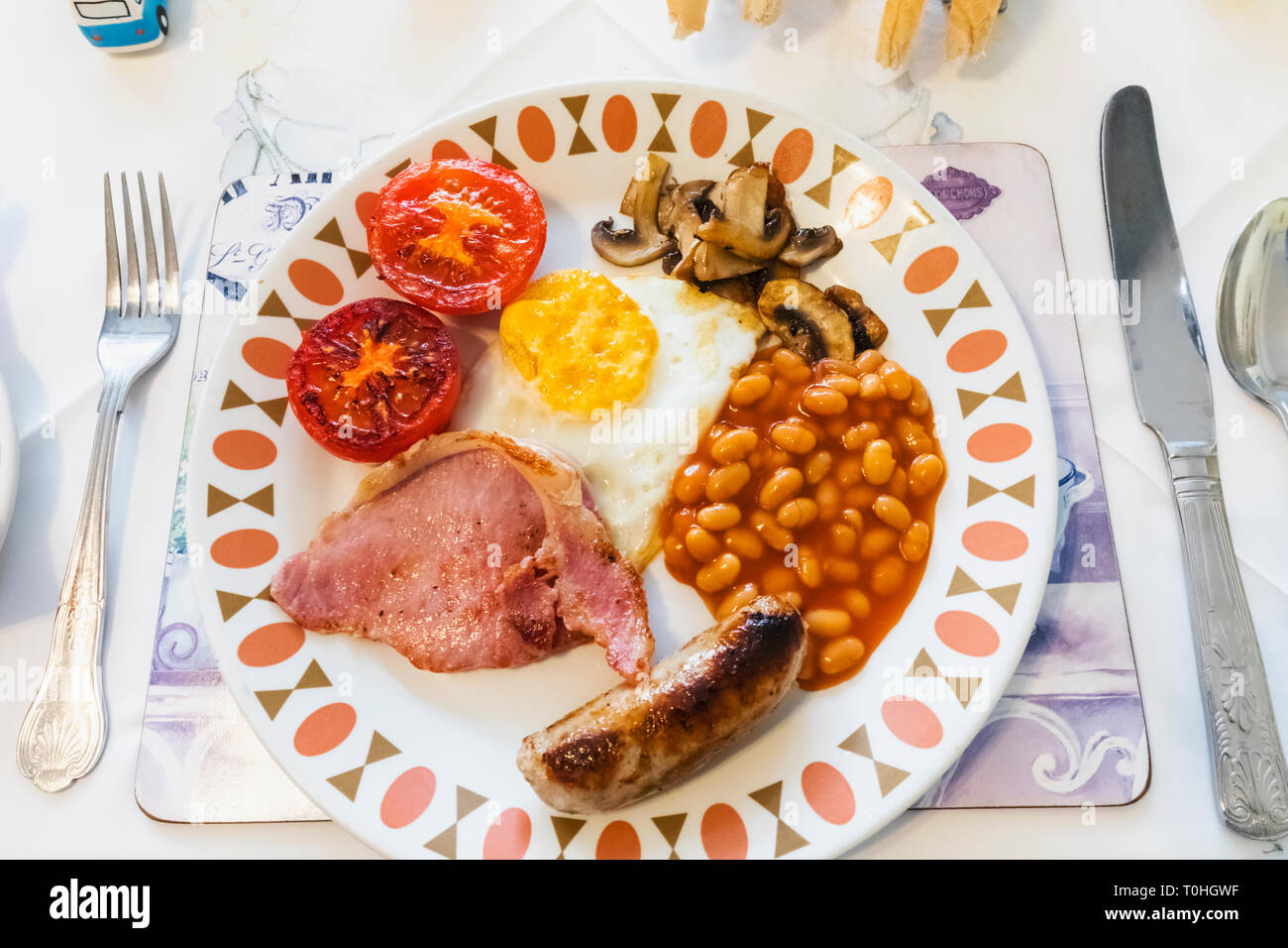 England, Traditional Full English Breakfast Stock Photo - Alamy