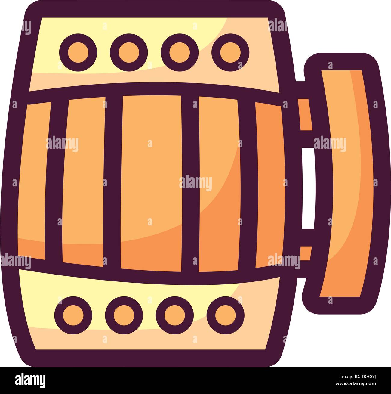beer wooden jar icon vector illustration design Stock Vector Image ...